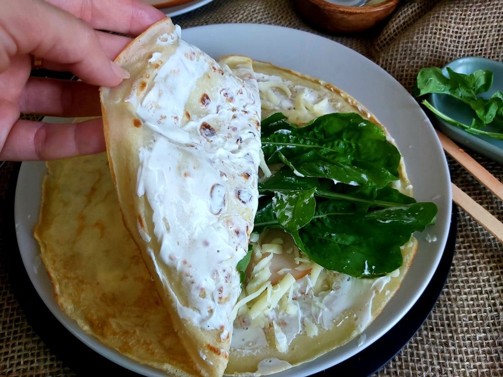 Stuffed Crêpe Skewers with Cheese and Ham (Oven-Baked)