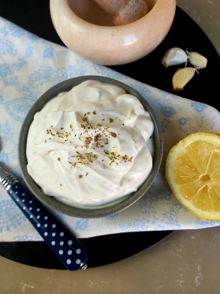 Yogurt Garlic Dip - A Cup Full of Sprinkles